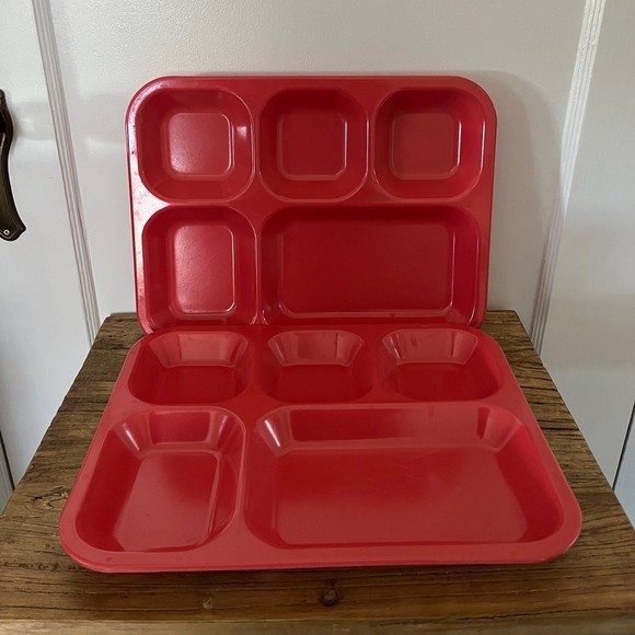 Dining | Set Of 2 Vintage Old School Mess Hall Cafeteria Trays Halsey ...